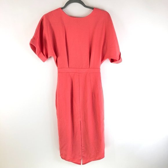 ASOS | Dresses | Asos Sheath Dress Dolman Sleeve Low Back Front Slit ...